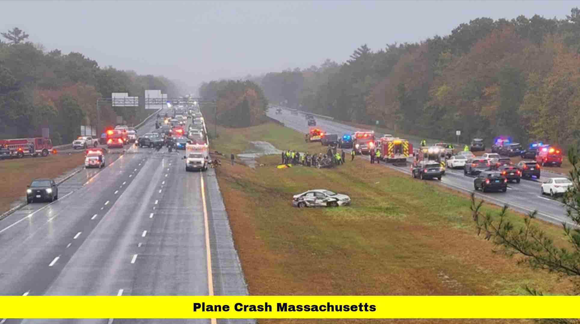 Plane Crash Massachusetts: Devastation on I-195 in Dartmouth
