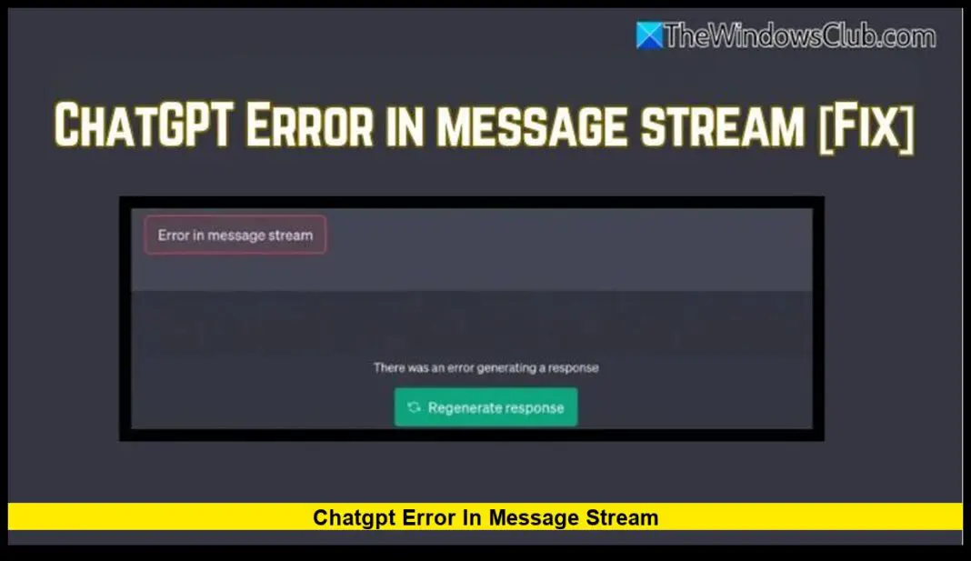 ChatGPT Error in Message Stream: Current Status and What U.S. Users ...