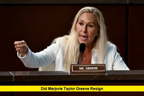 Did Marjorie Taylor Greene resign?