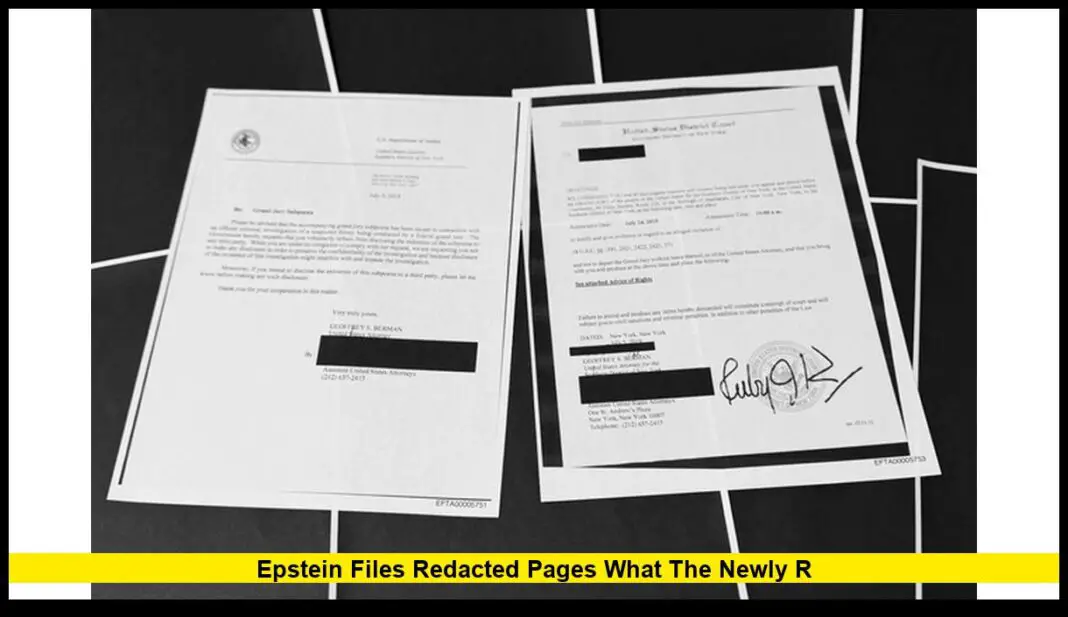 Epstein Files Redacted Pages: What the Newly Released Documents Reveal ...