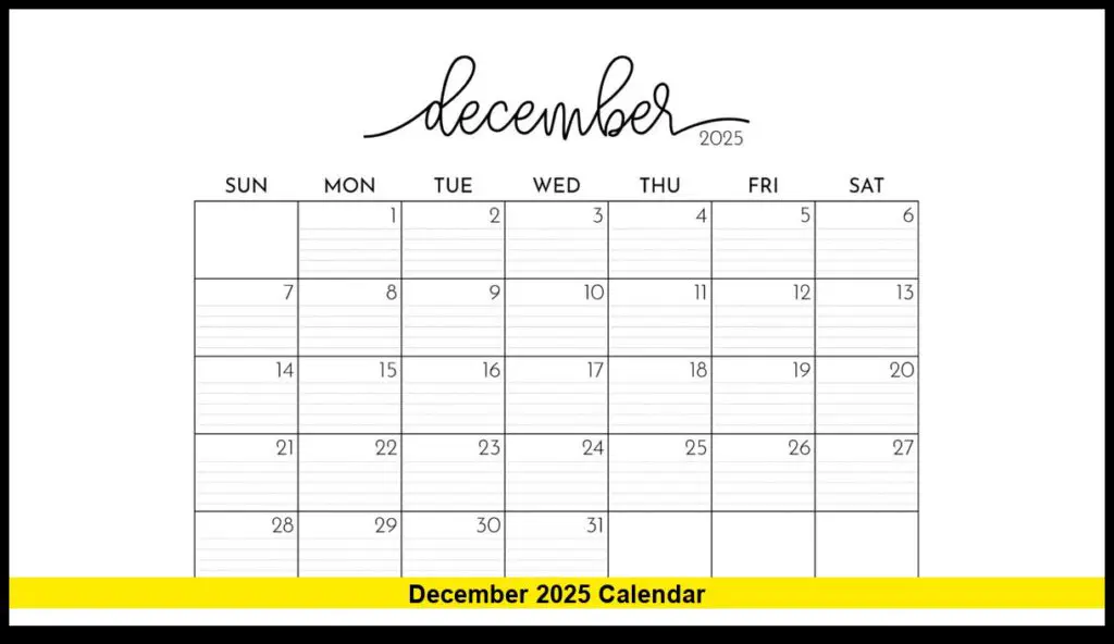 December 2025 Calendar: Key Dates, Holidays, and What to Expect in the U.S.