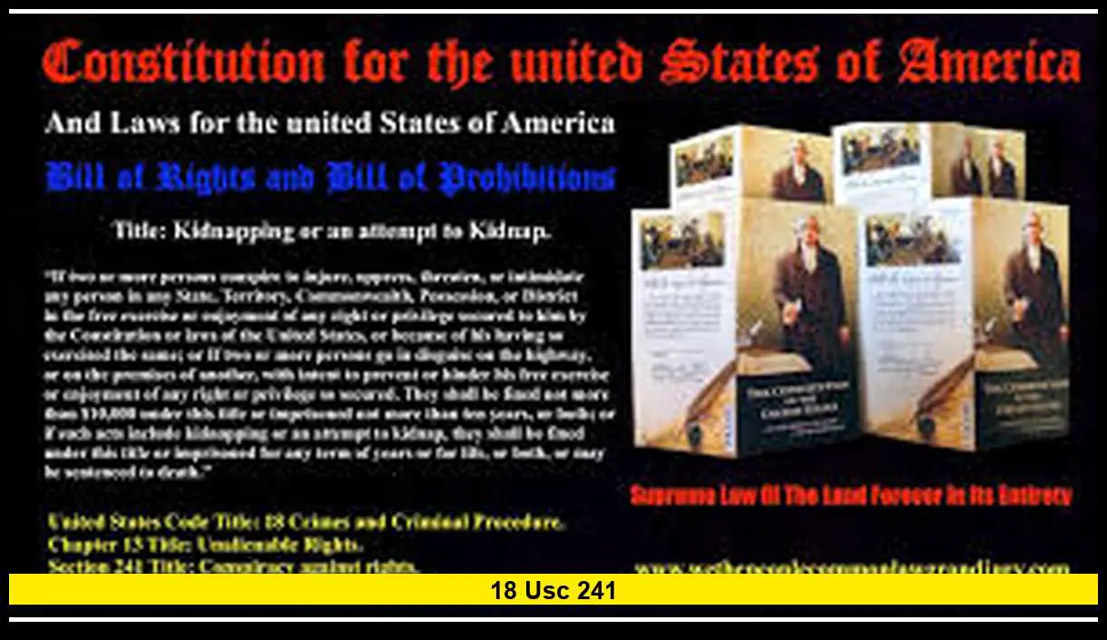 18 USC 241: Federal Law on Conspiracy Against Rights and Its Current ...