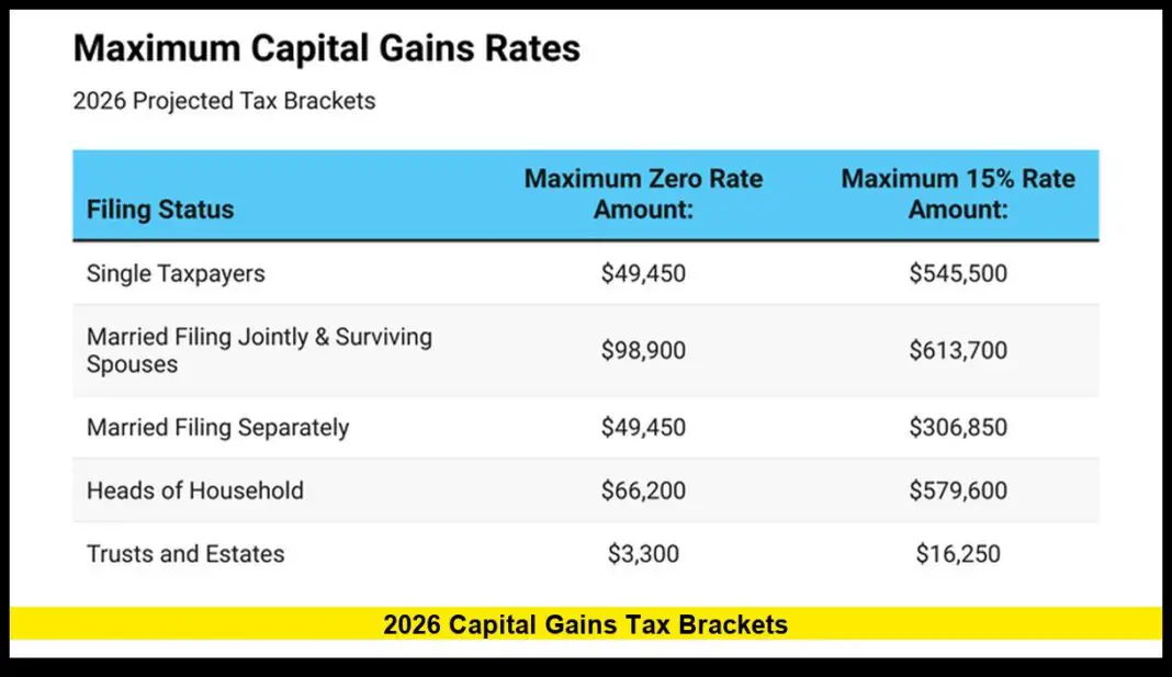 2026 Capital Gains Tax Brackets: Complete Federal Rate Breakdown for U ...