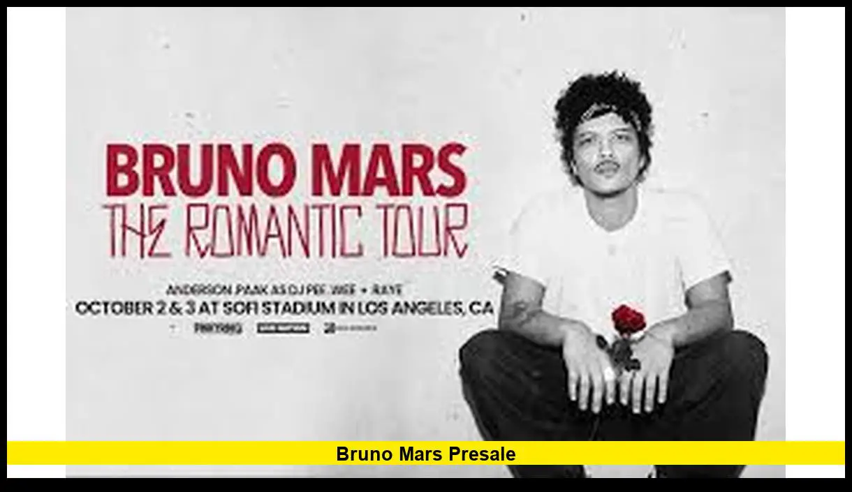 BRUNO MARS PRESALE: Complete Guide to Early Ticket Access for The ...