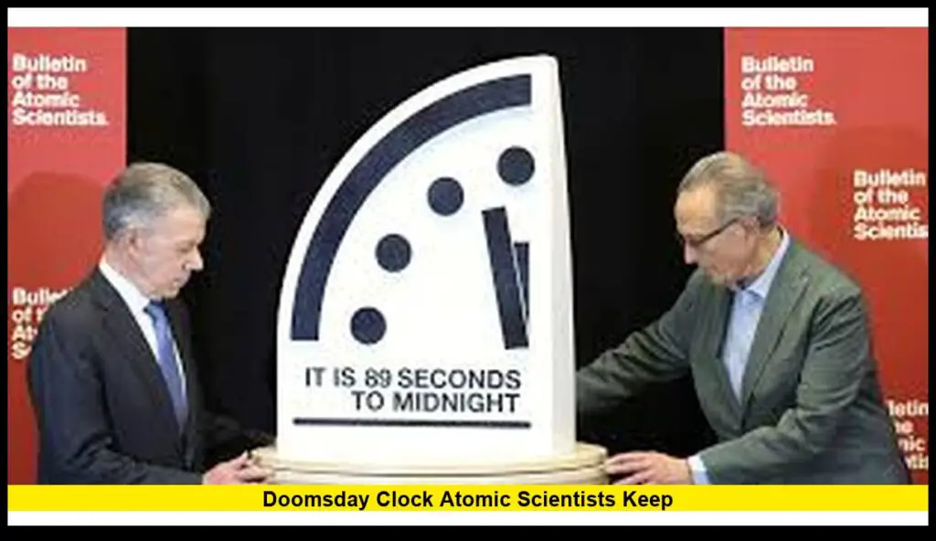 Doomsday Clock Atomic Scientists Keep the World at 90 Seconds to Midnight