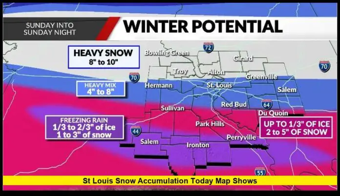St Louis Snow Accumulation Today Map Shows Current Winter Conditions ...
