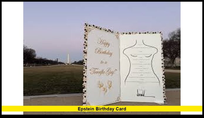 Giant “epstein birthday card” Installation on the National Mall ...