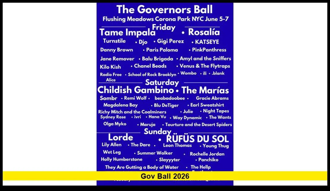 Gov Ball 2026: Full Lineup, Dates, Tickets, and What Fans Can Expect in ...
