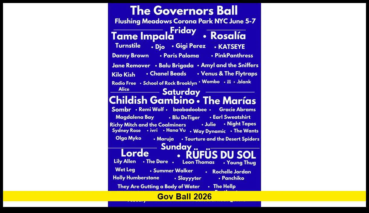 Gov Ball 2026: Full Lineup, Dates, Tickets, and What Fans Can Expect in ...