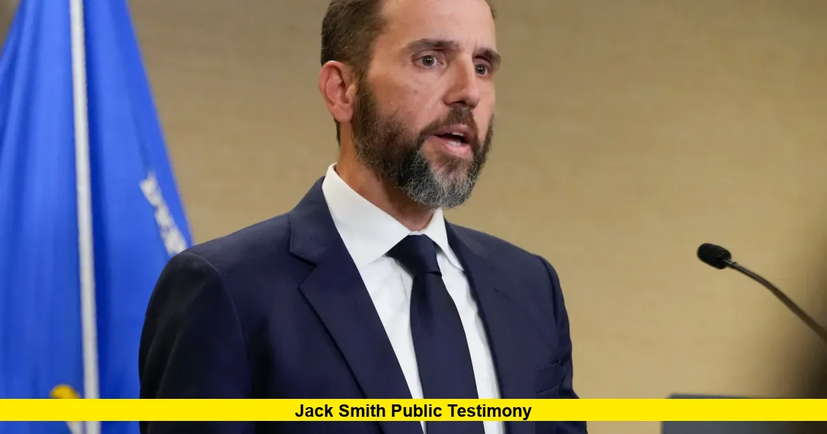 Jack Smith Public Testimony: Historic Public Hearing Unfolds on Capitol ...