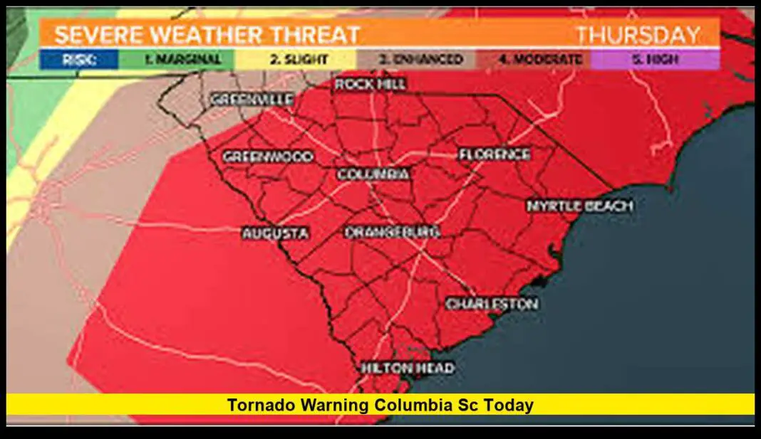Tornado Warning Columbia SC Today: Severe Weather Alert Issued for the ...